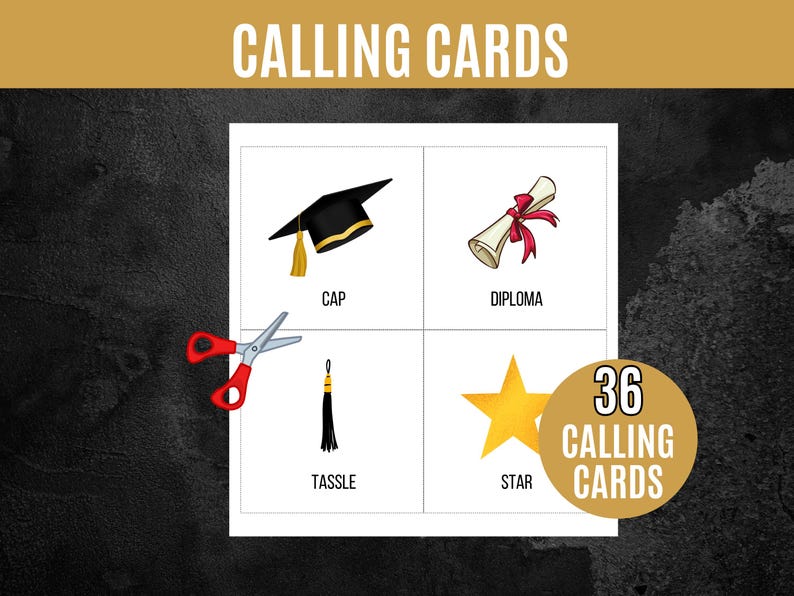 Graduation Bingo, 50 Printable Graduation Bingo Cards, Kids Printable ...