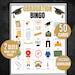 Graduation Bingo, 50 Printable Graduation Bingo Cards, Kids Printable ...