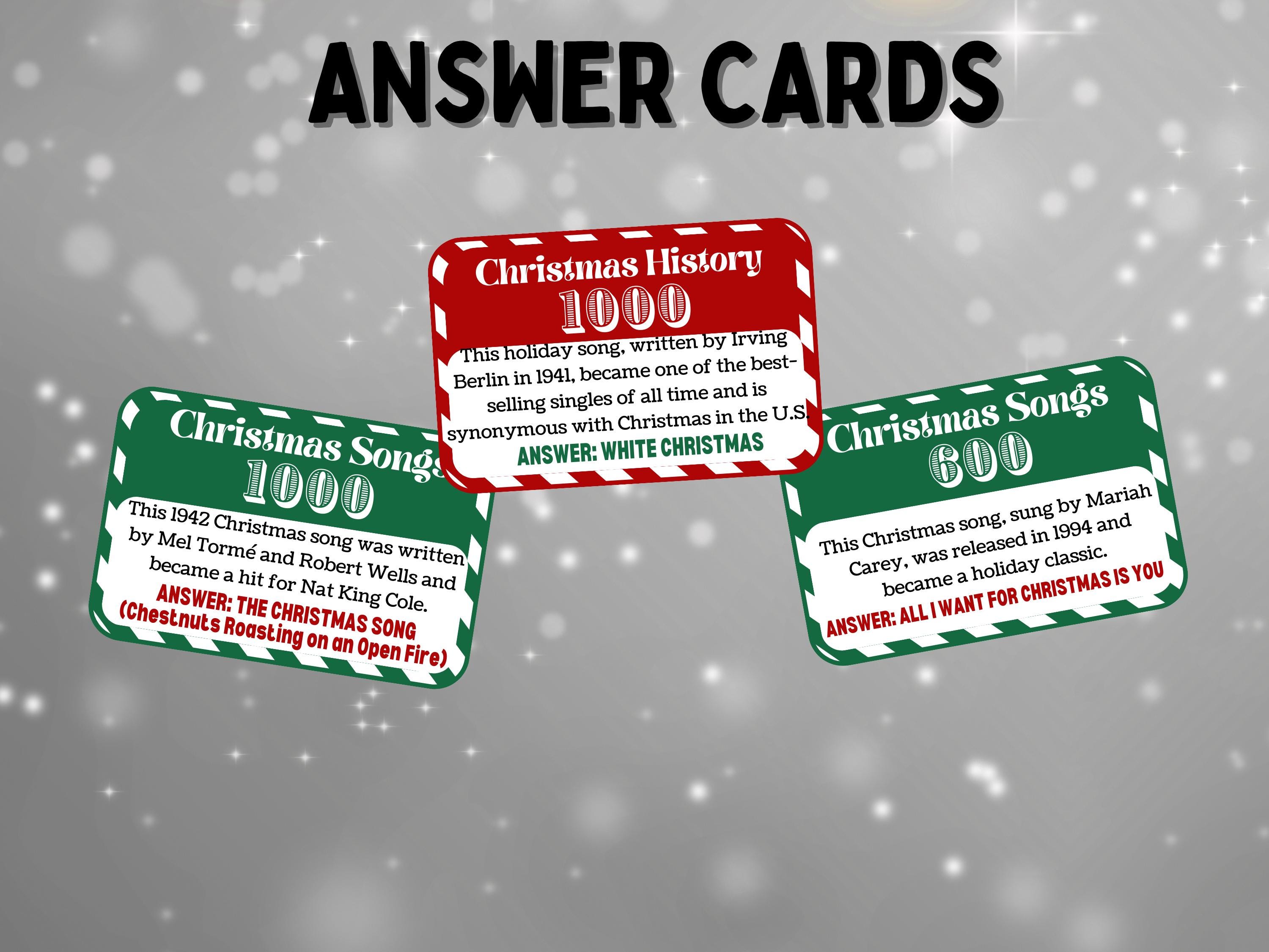 Holiday Jeopardy Game, Printable Christmas Trivia, Christmas Office ...