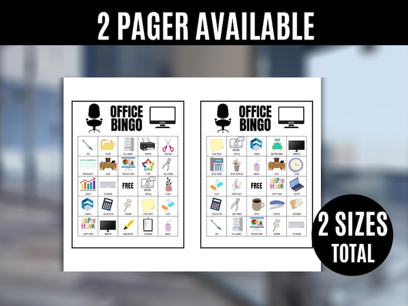 Office Bingo Printable Game, 50 Office-themed Bingo Cards, Workplace ...