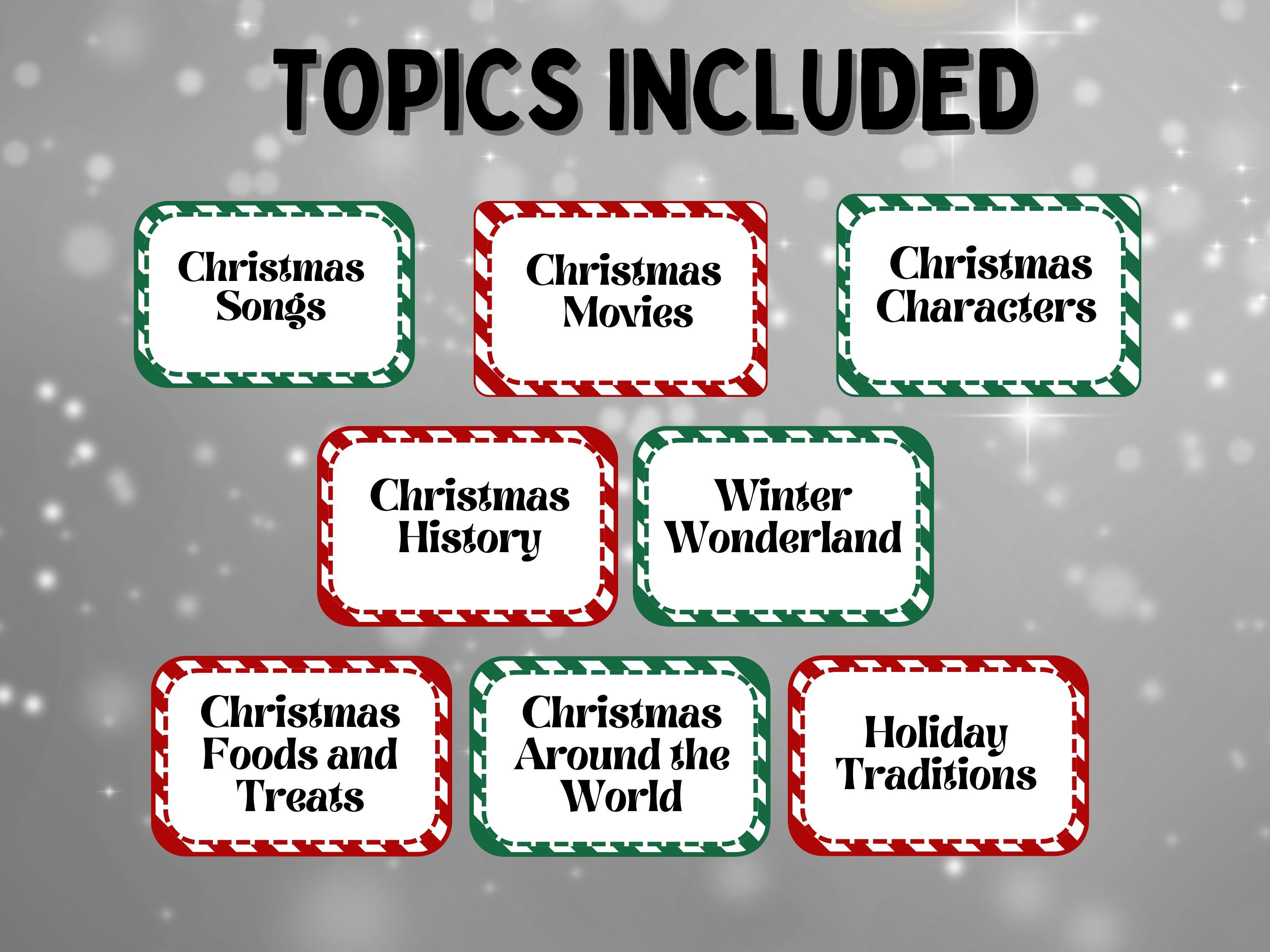 Holiday Jeopardy Game, Printable Christmas Trivia, Christmas Office ...