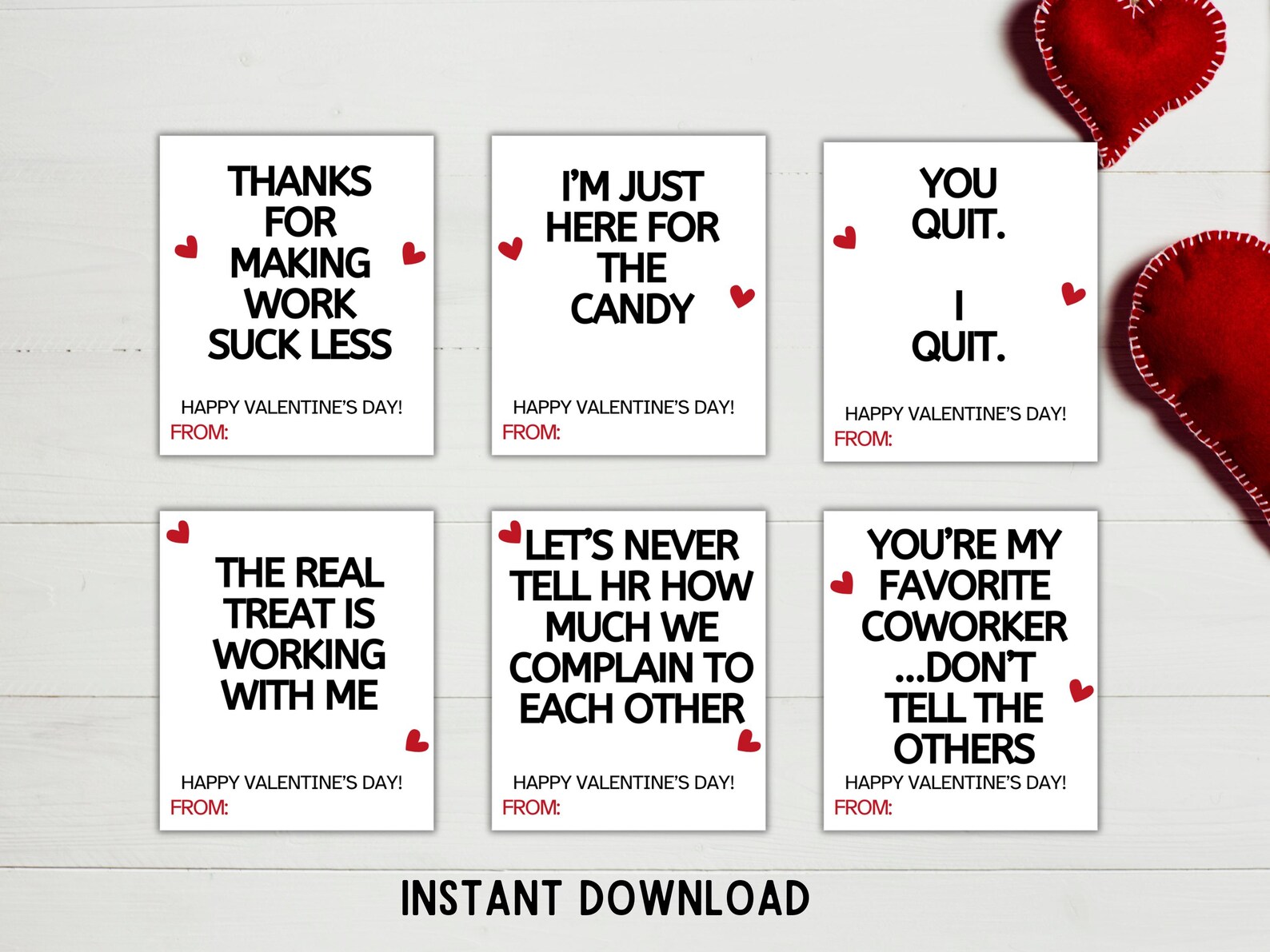 Coworker Valentines Day Cards, Employee Valentines Cards for Colleagues ...