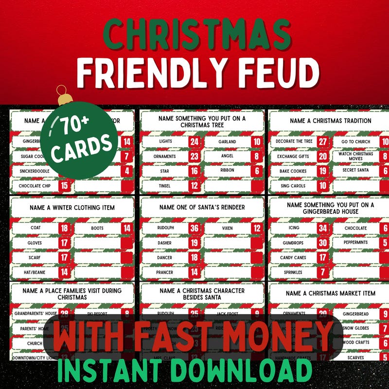 Christmas Family Fued - Etsy