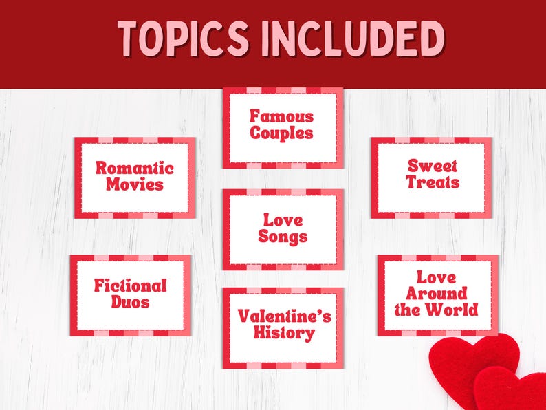 Valentine's Jeopardy Game, Printable Valentine Trivia, Valentine's ...