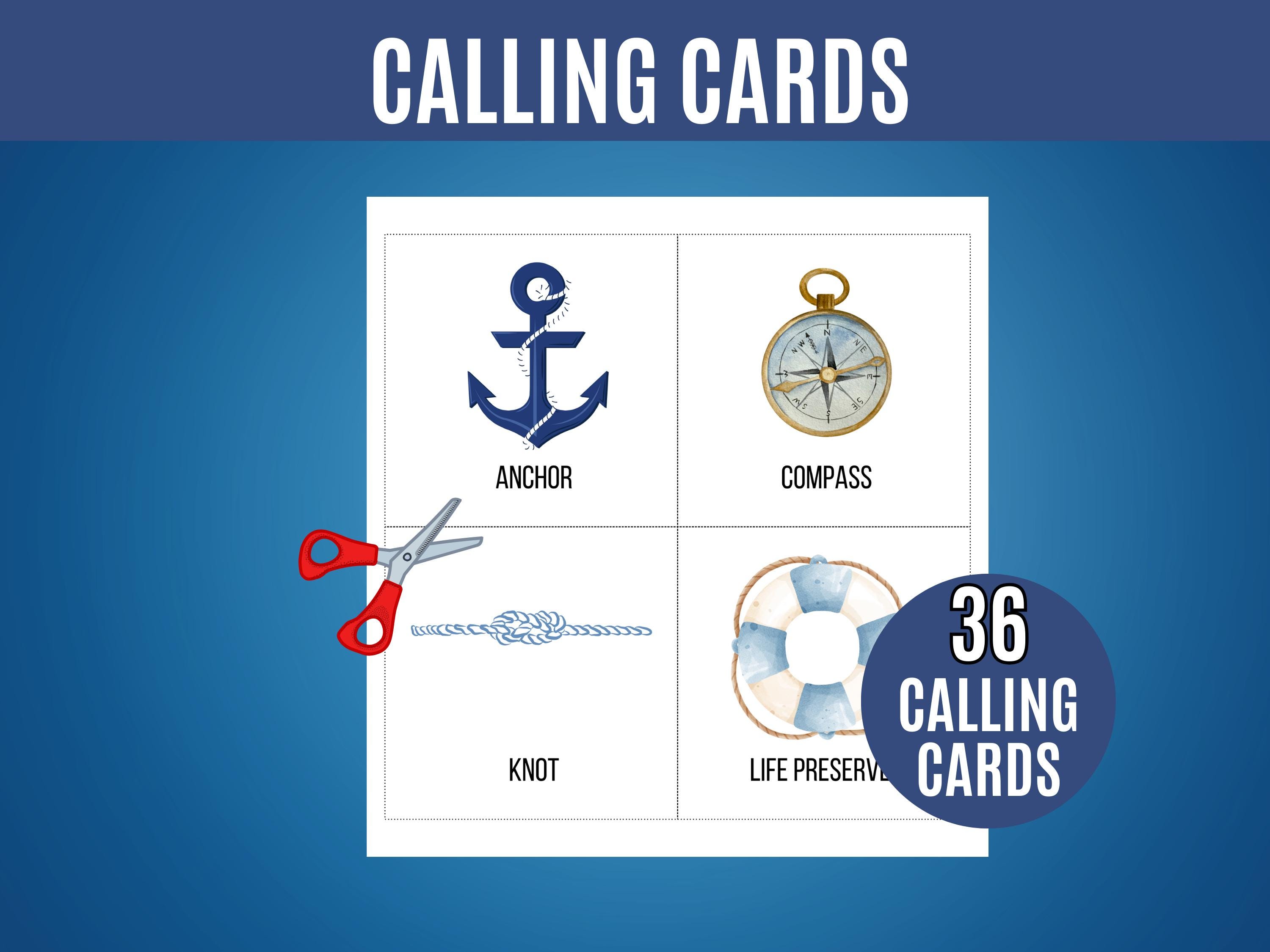 Nautical Bingo Cards, 50 Printable Nautical Boat Bingo Cards, Kids ...