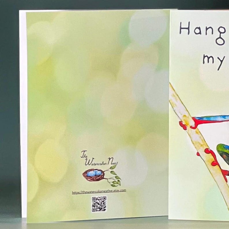 Watercolor Print Frog Greeting Card, Blank Inside Froggie Stationary ...