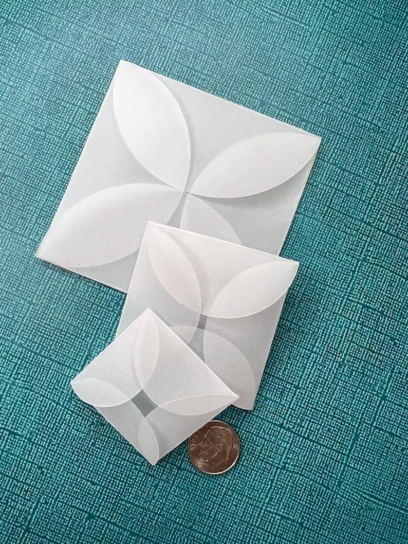 Vellum Envelope for Junk Journal Petal Fold Pocket for Scrapbooking ...