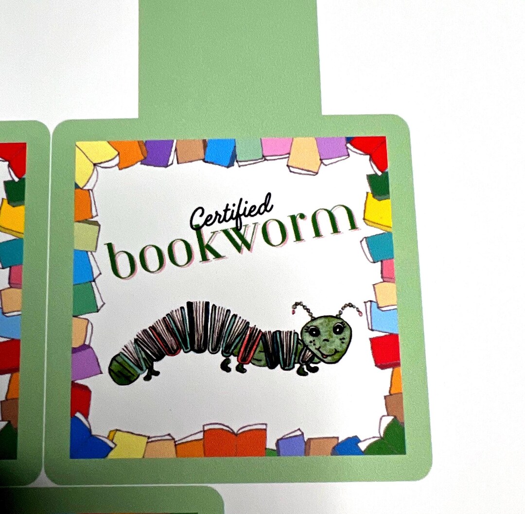 Magnetic Bookmark for Bookworm, Laminated Holographic Bookmark, Book ...