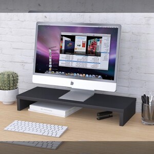 Wooden Monitor Stand – Ergonomic Loft Desk Riser - Etsy
