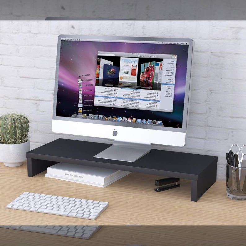 Beautiful Loft Monitor Stand – Elevate & Organize Your Workspace in ...