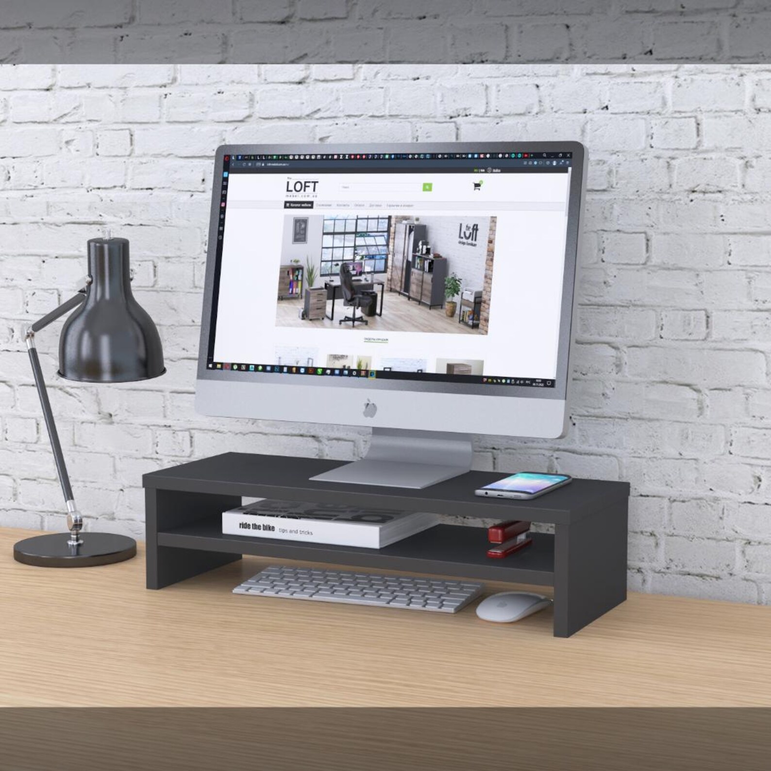 Beautiful Loft Monitor Stand – Elevate & Organize Your Workspace in ...