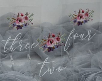 Acrylic Table Numbers Wedding - Etsy
