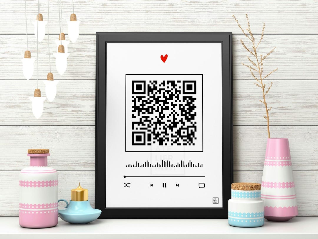 QR CODE Music Poster - Etsy