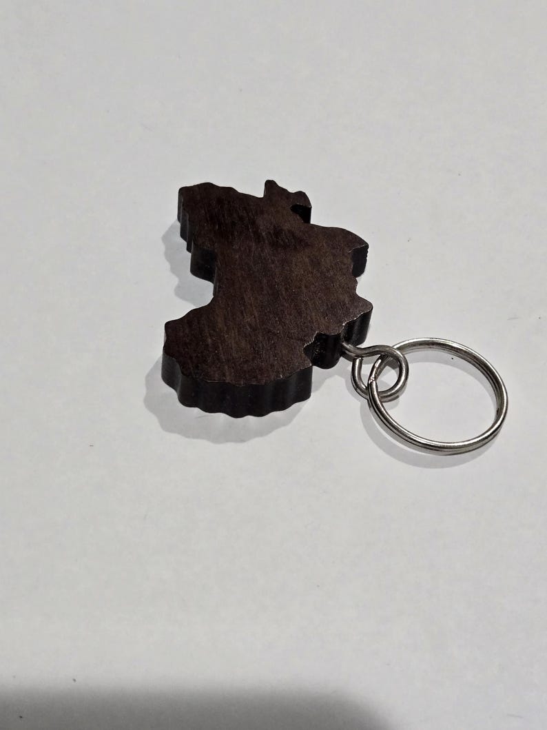 African Map Wooden Keychain - Etsy
