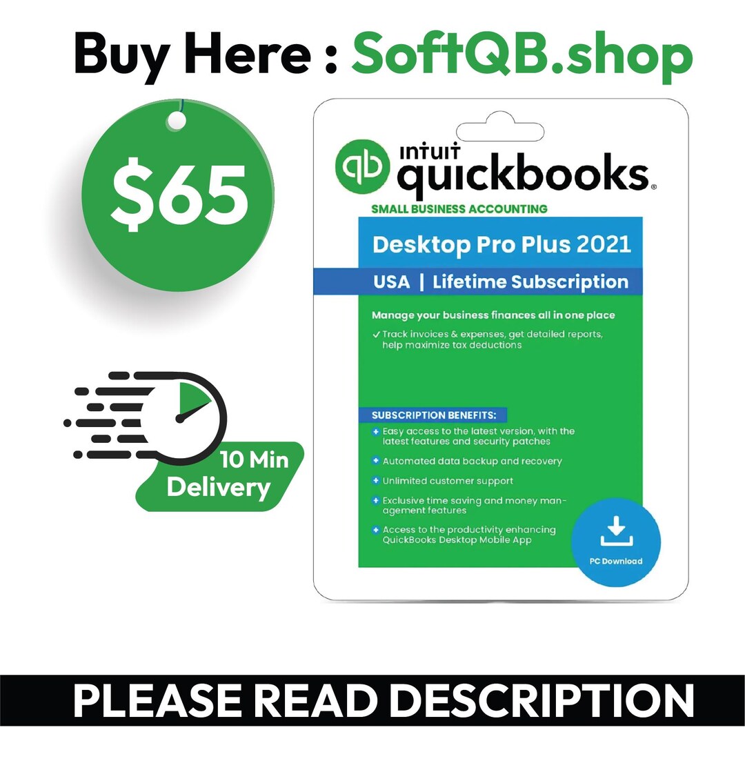 Quickbooks Desktop Pro 2021 Lifetime Activation - Etsy