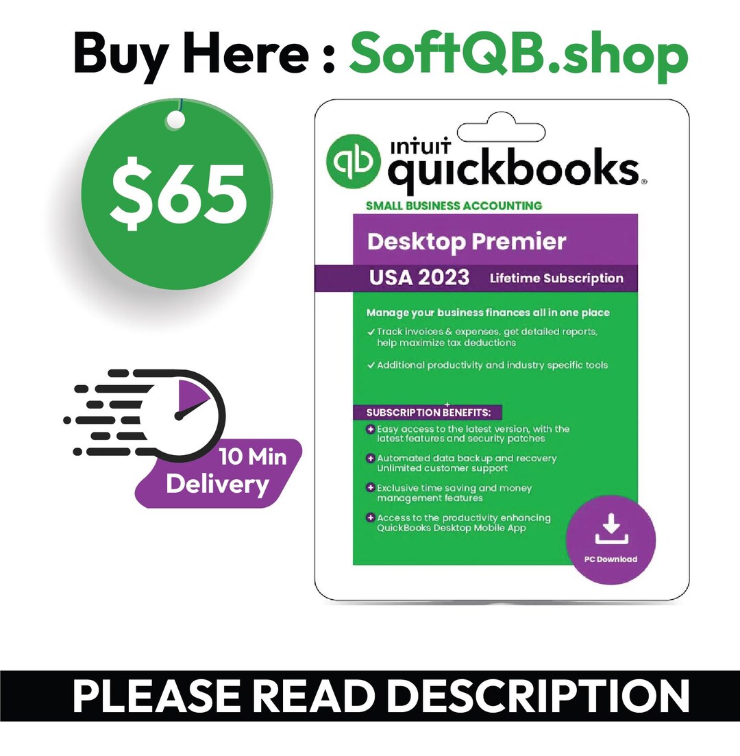Quickbooks Desktop Premier 2023 Lifetime Activation - Etsy Canada
