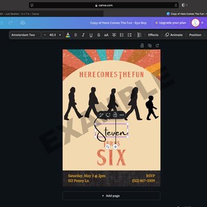 Editable Beatles Theme Birthday Party Invite Card Help Invitation ...