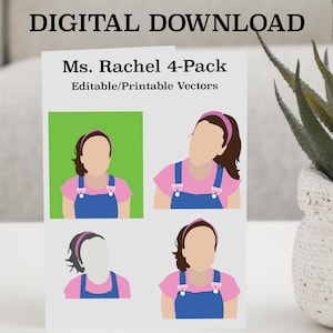 Ms. Miss Rachel 4-pack Royalty Free Digital Download Vector Art SVG PDF ...