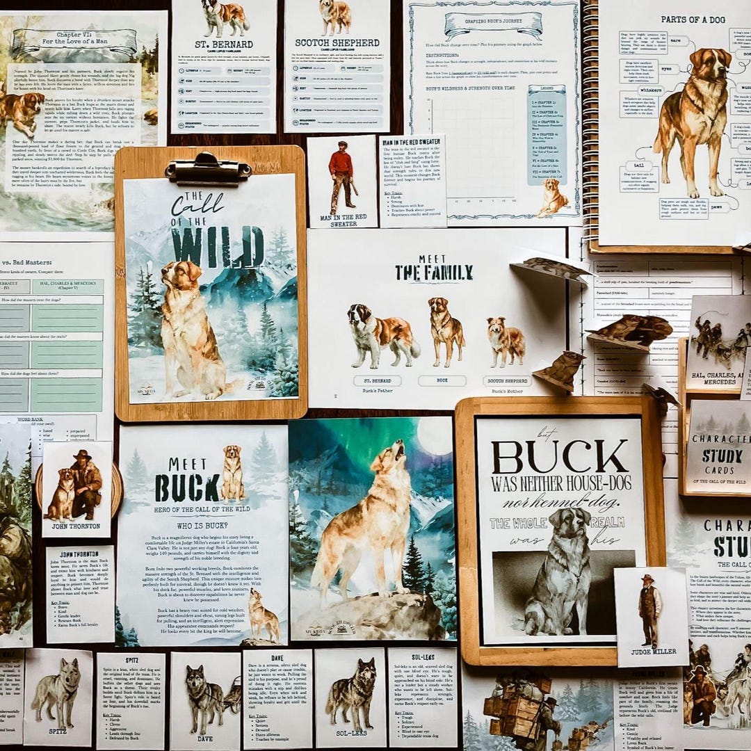 Call of the Wild Book Study Printable | Homeschool Literature Unit ...