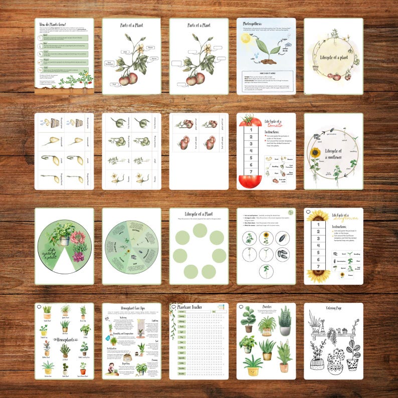 Gardening Activity Book Printable for Kids Garden Study Nature Unit ...