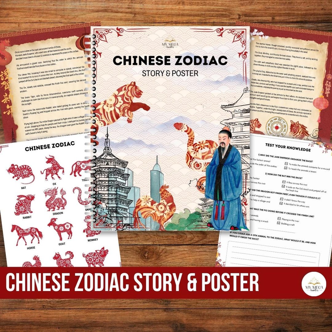 Lunar New Year Chinese Zodiac Printable: Interactive Storytelling ...
