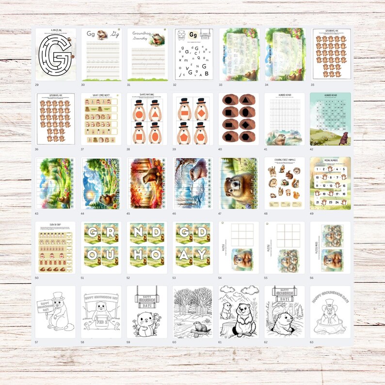 Groundhog Day Study Pack: Printable Learning Activities (ages 3-10 ...