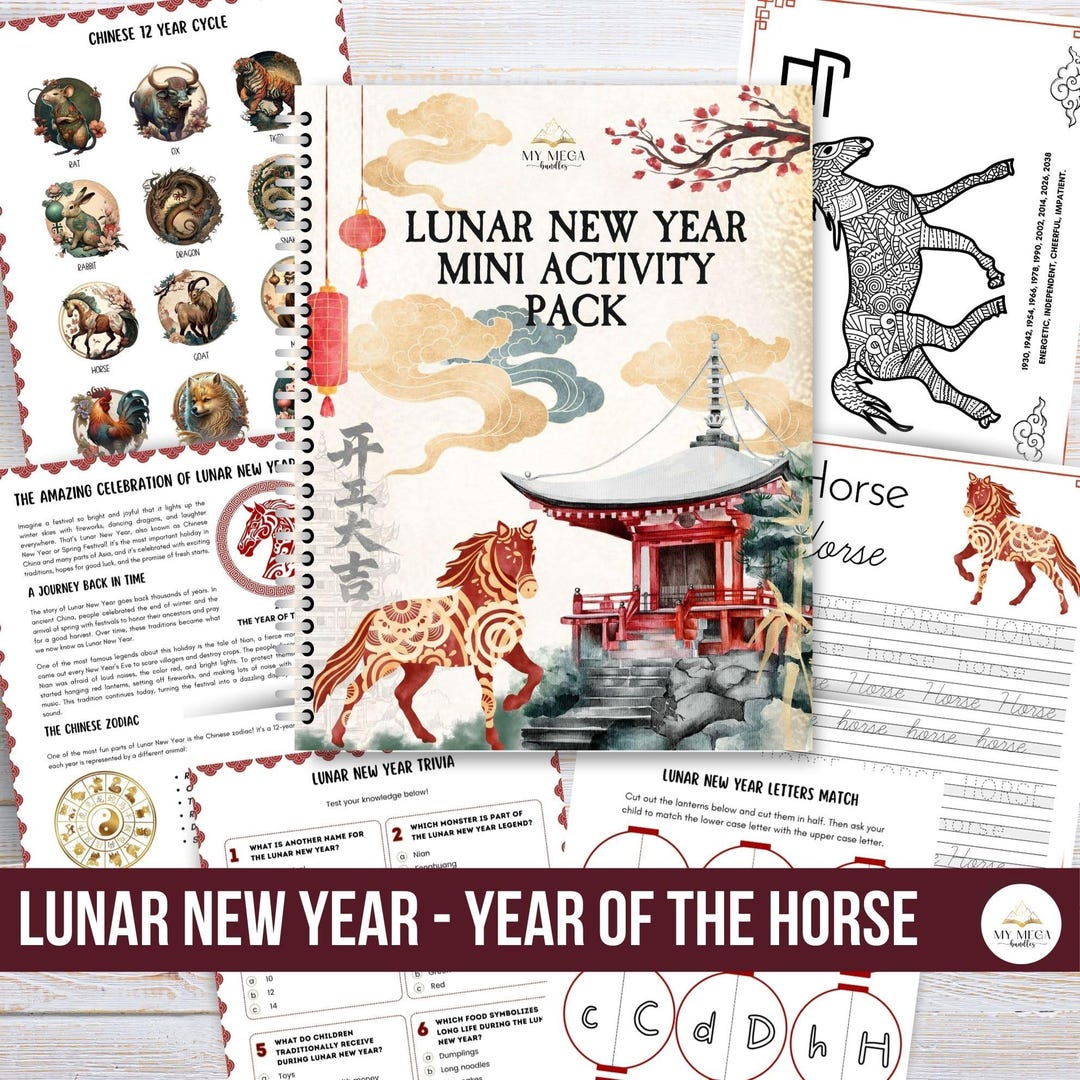 Lunar New Year Activity Pack | Year of the Horse Printables | Chinese ...