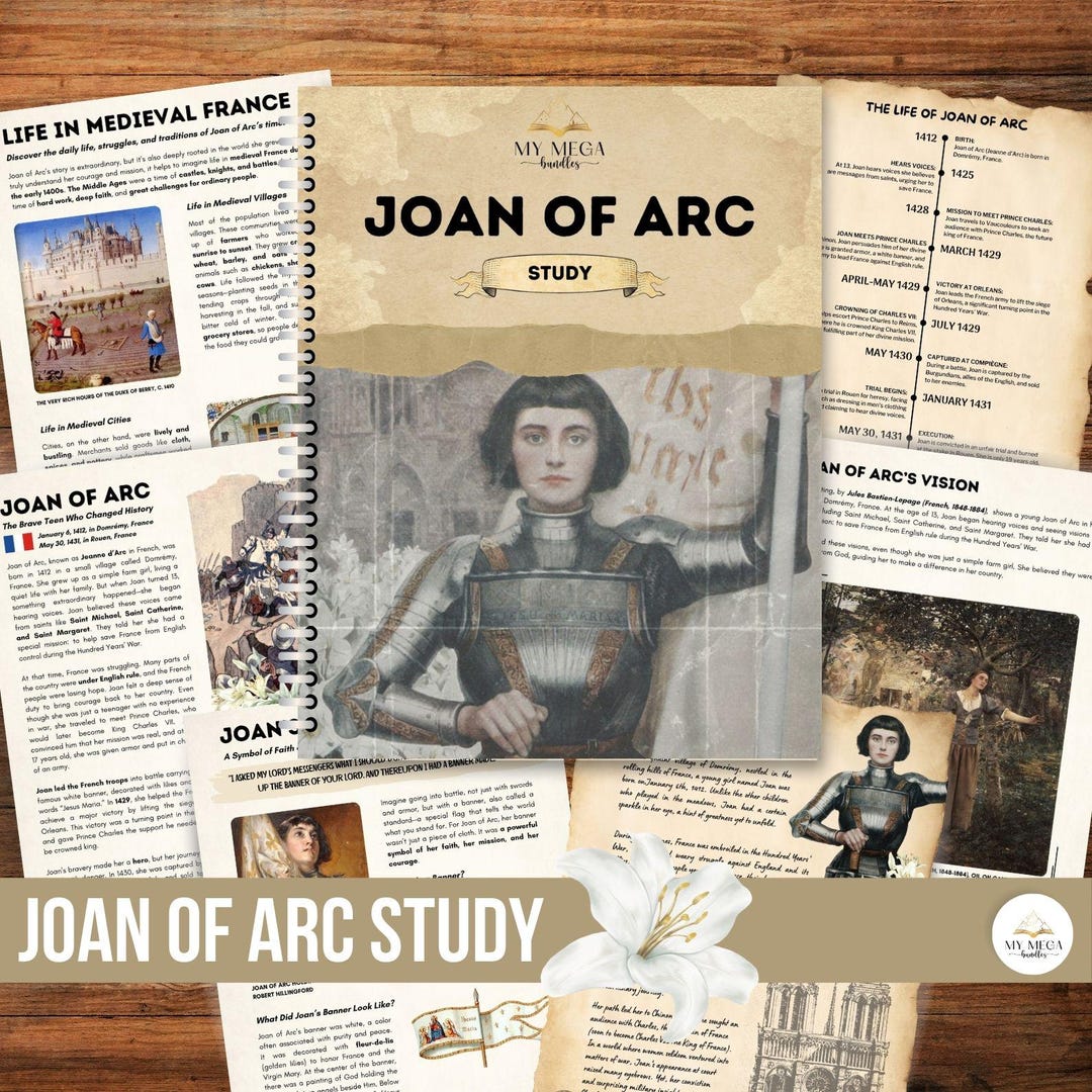 Joan of Arc Unit Study: Elementary History, Paper Dolls (digital ...