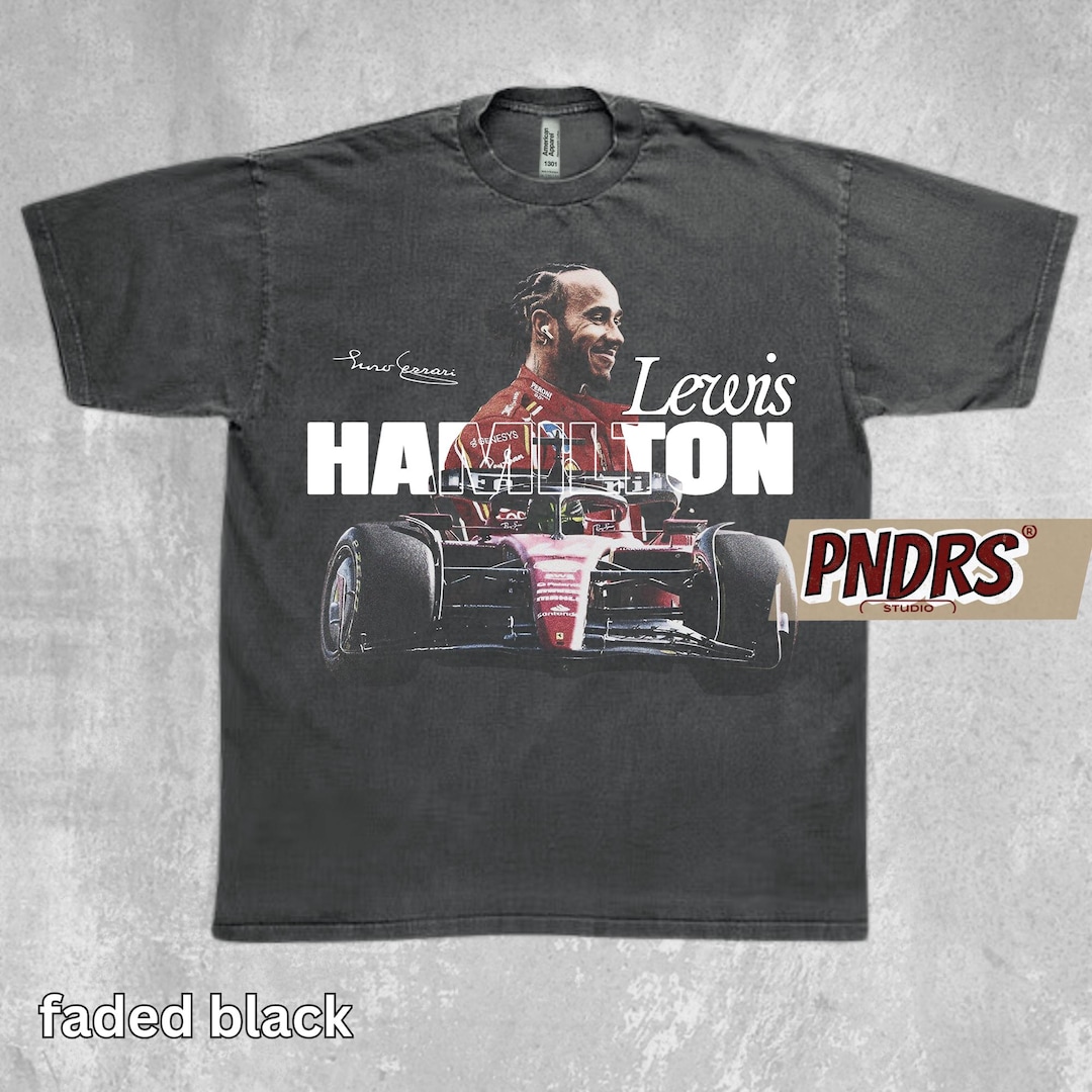 Lewis Hamilton Ferrari Fan Merch, HAM44 Formula 1 Racing Tee, Vintage ...