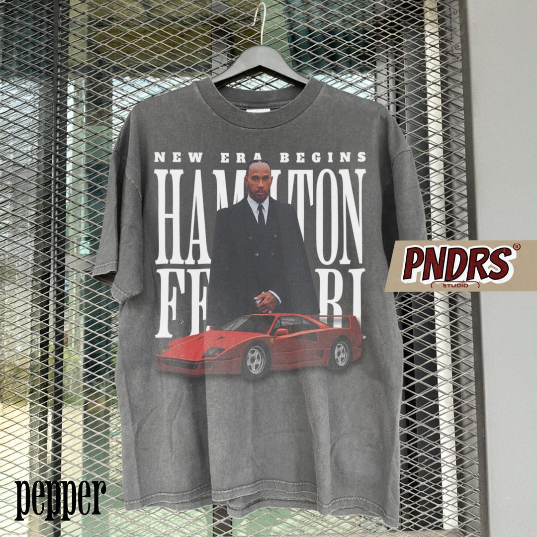 Lewis Hamilton F1 T-shirt, Vintage Ferrari Hamilton Graphic Tee ...