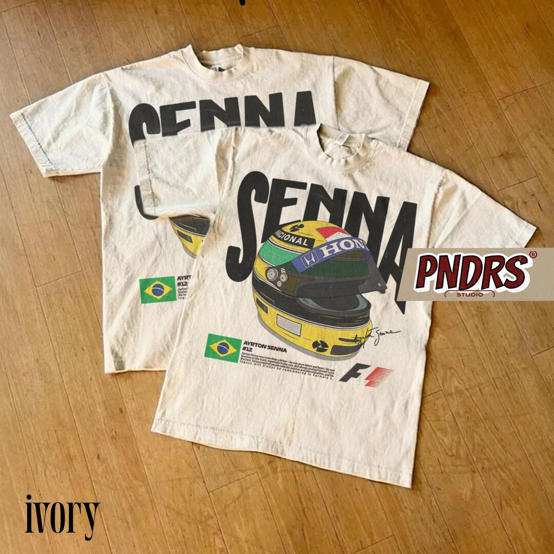 Vintage Ayrton Senna T-shirt, Retro Senna F1 Graphic Tee, F1 Legend ...
