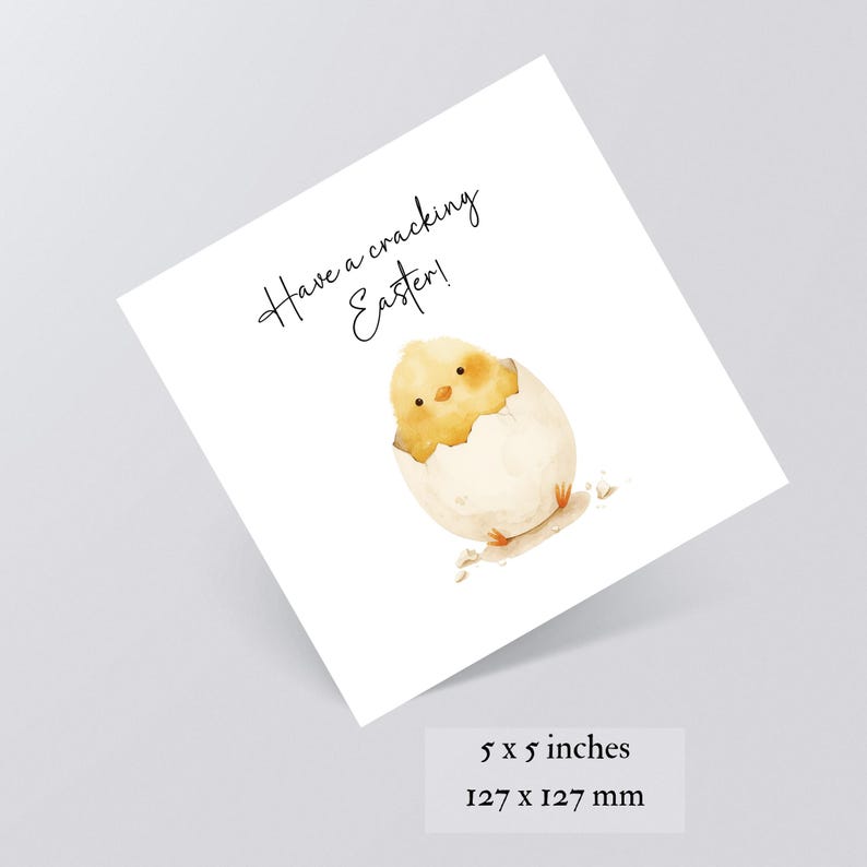 Easter Greeting Card | Have A Cracking Easter | Cute Chick Design ...