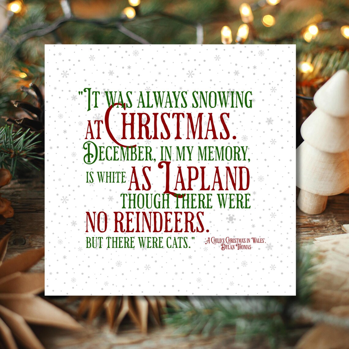 Dylan Thomas Literary Christmas Card | Child's Christmas Wales ...