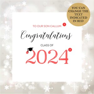 Personalised Graduation Congratulations Card | Elegant Gold Black ...