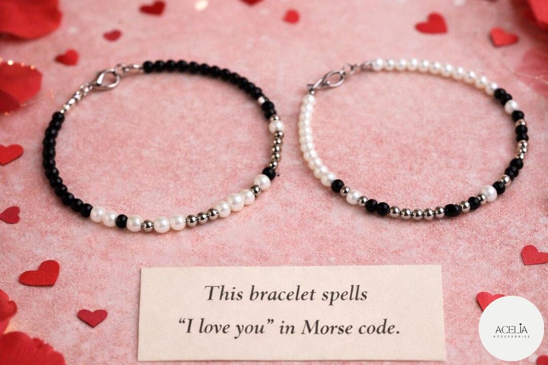 Morse Code Bracelets | "i Love You" Hidden Message Jewelry - Valentine ...