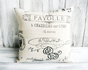 French Script Pillow - Etsy
