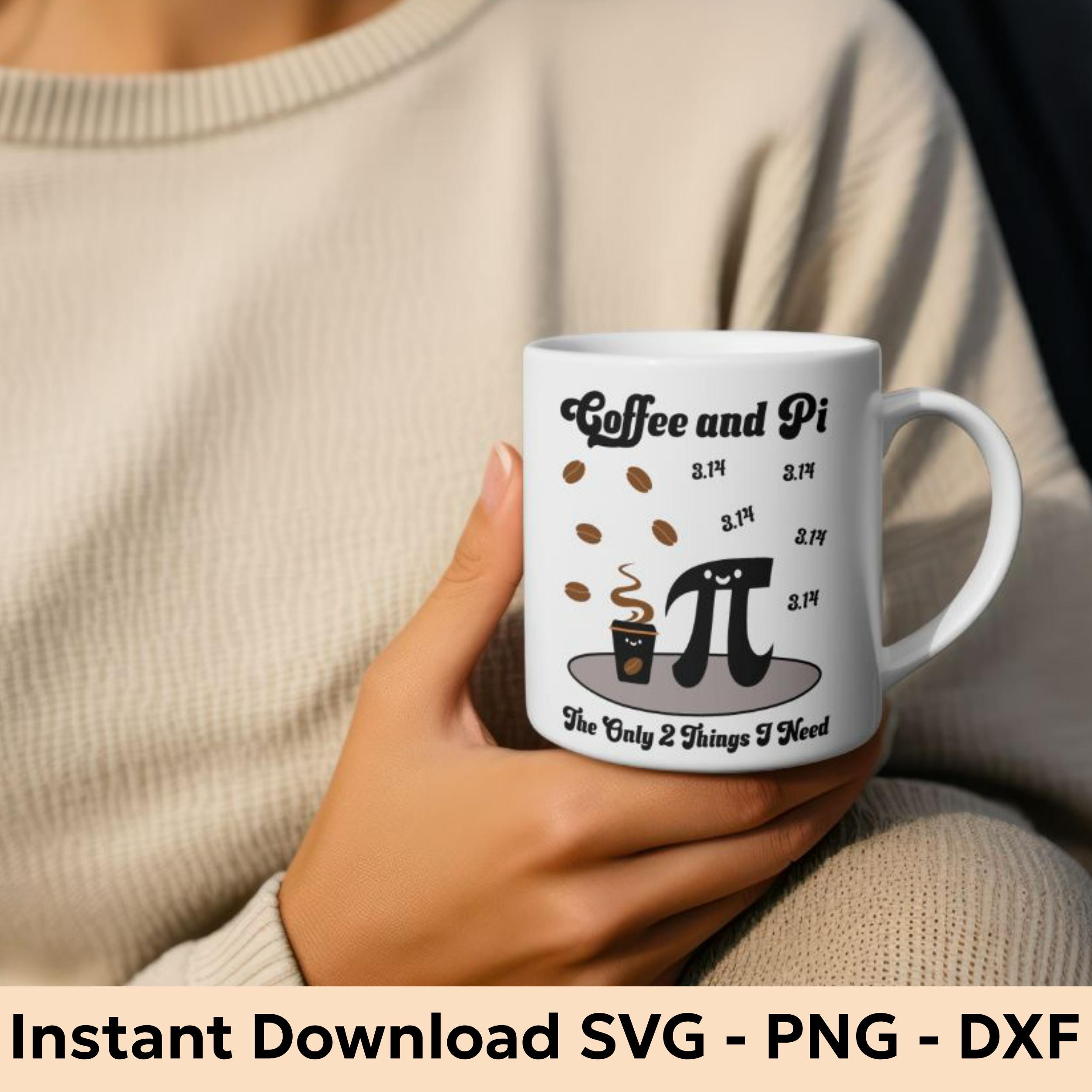 Coffee and Pi Day SVG PNG: Math Teacher Shirt Design (digital Download ...