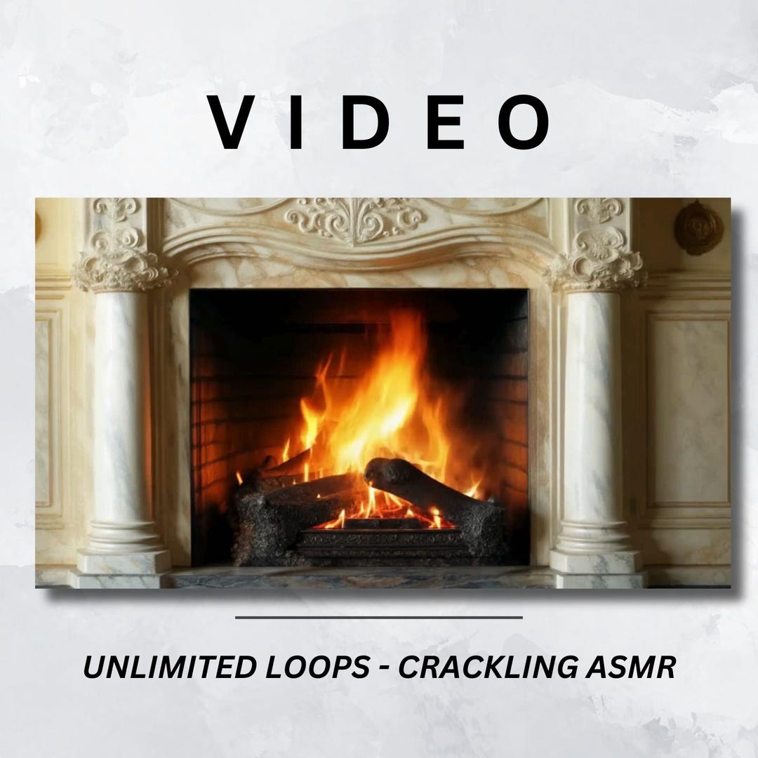 Looped Fireplace Video, Animated Background, TV Screen Art, Cozy ...