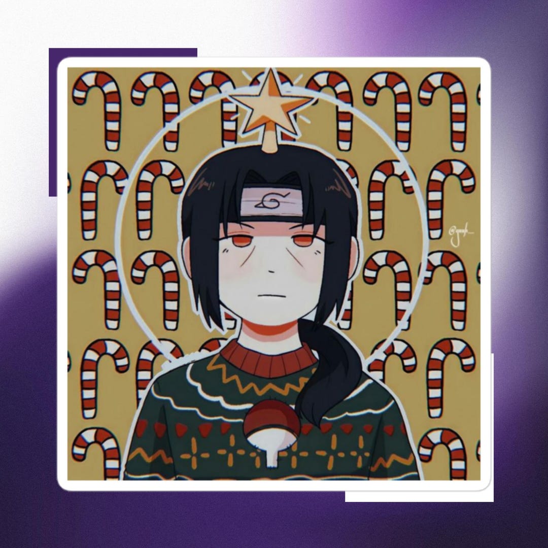 Itachi Christmas Sticker - Etsy