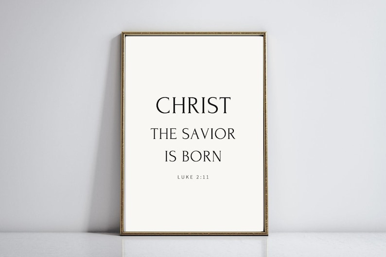 Luke 2 11, Christmas Bible Verse Wall Art, Christmas Nativity Story ...