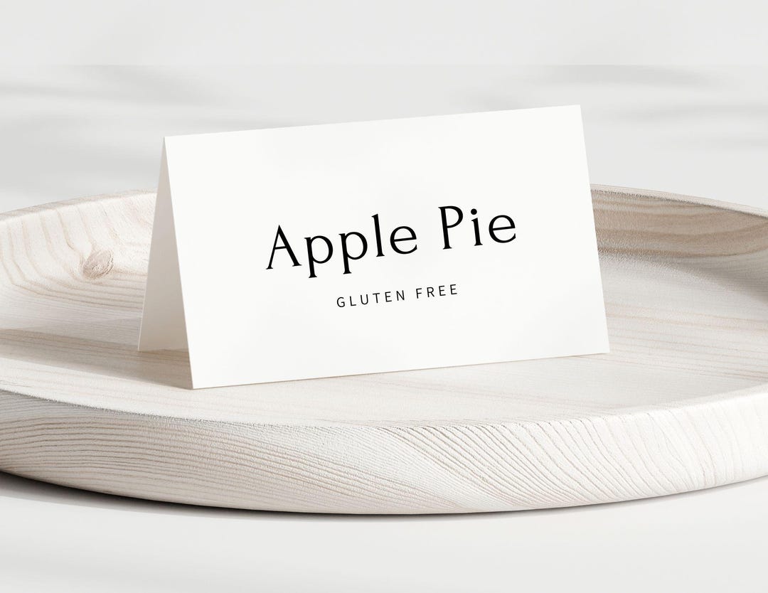 Printable Food Card Template Download, Minimal Editable Food Labels for ...