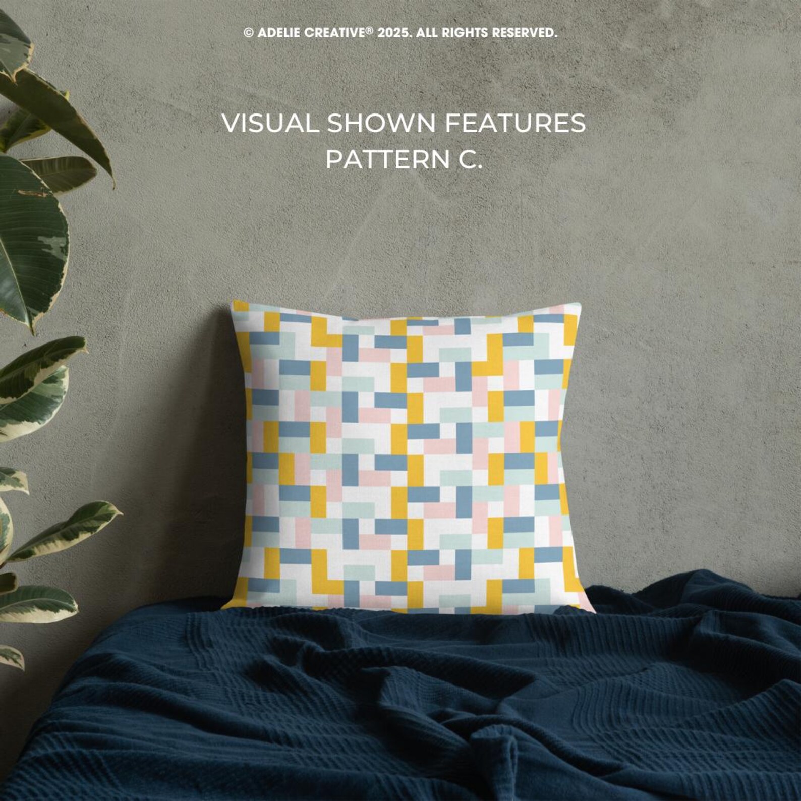 Geometric Pastel Rectangle Pattern Scatter Cushion - Etsy