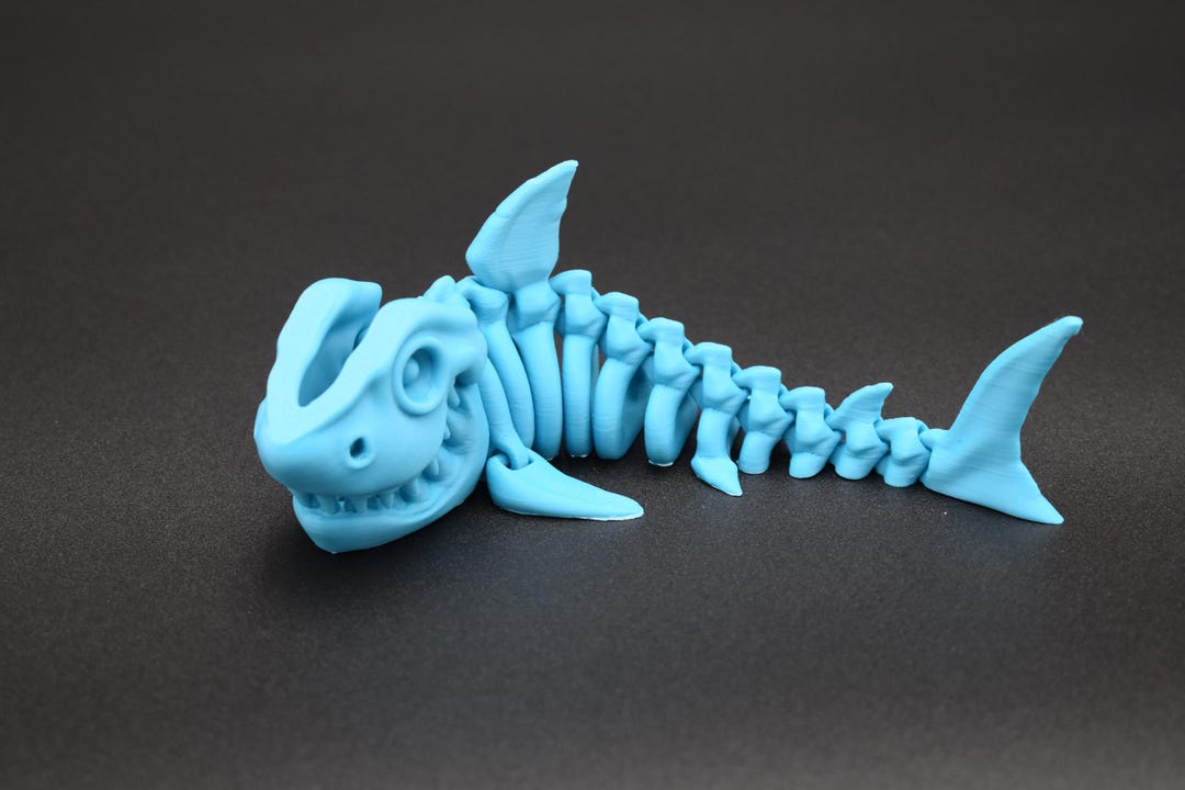 Skeleton Shark Eco-friendly Articulated 3D Printed Shark Model ...