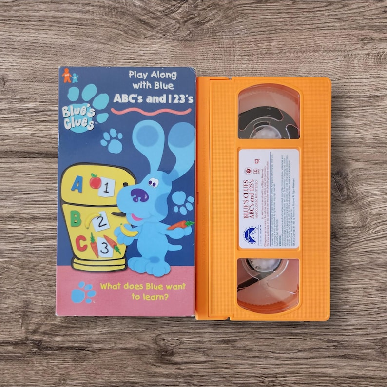 Blue's Clues: Play Along With Blue Abc's and 123's (VHS, 1998) - Etsy