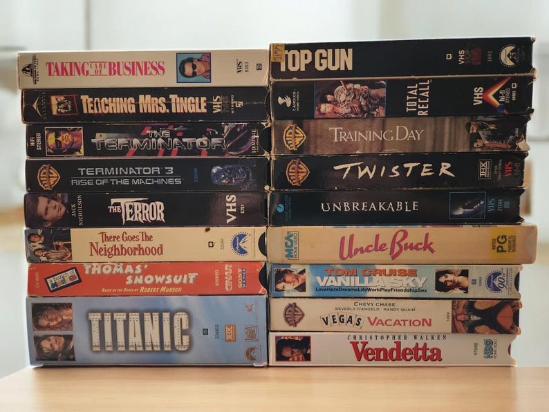 BUY 2 Get 1 FREE VHS Tapes "t-v" Alphabetical Tape Lot - Etsy