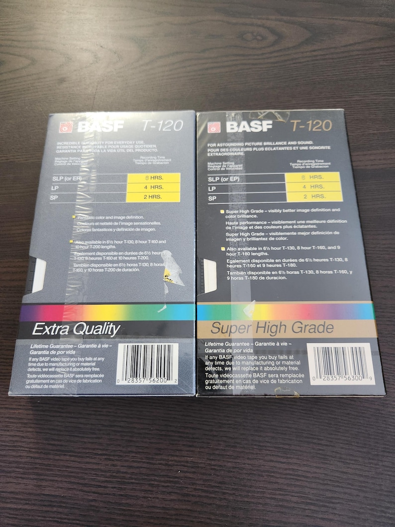 BASF T-120 Blank VHS Cassette Tapes SEALED - Etsy