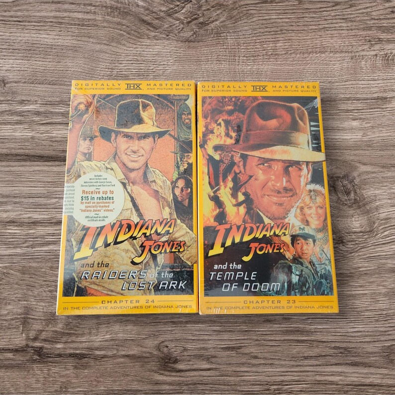 SEALED Indiana Jones VHS Tapes With Watermarks - Etsy