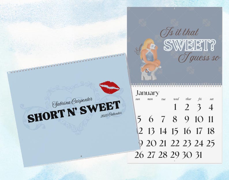 2025 Calender Sabrina Carpenter 2025 Wall Calendar Christmas Gift ...