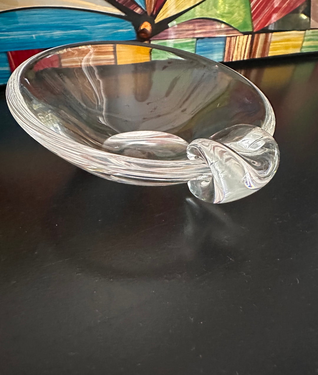Vintage Stueben Modern Signed Glass Bowl Jewelry Dish - Etsy