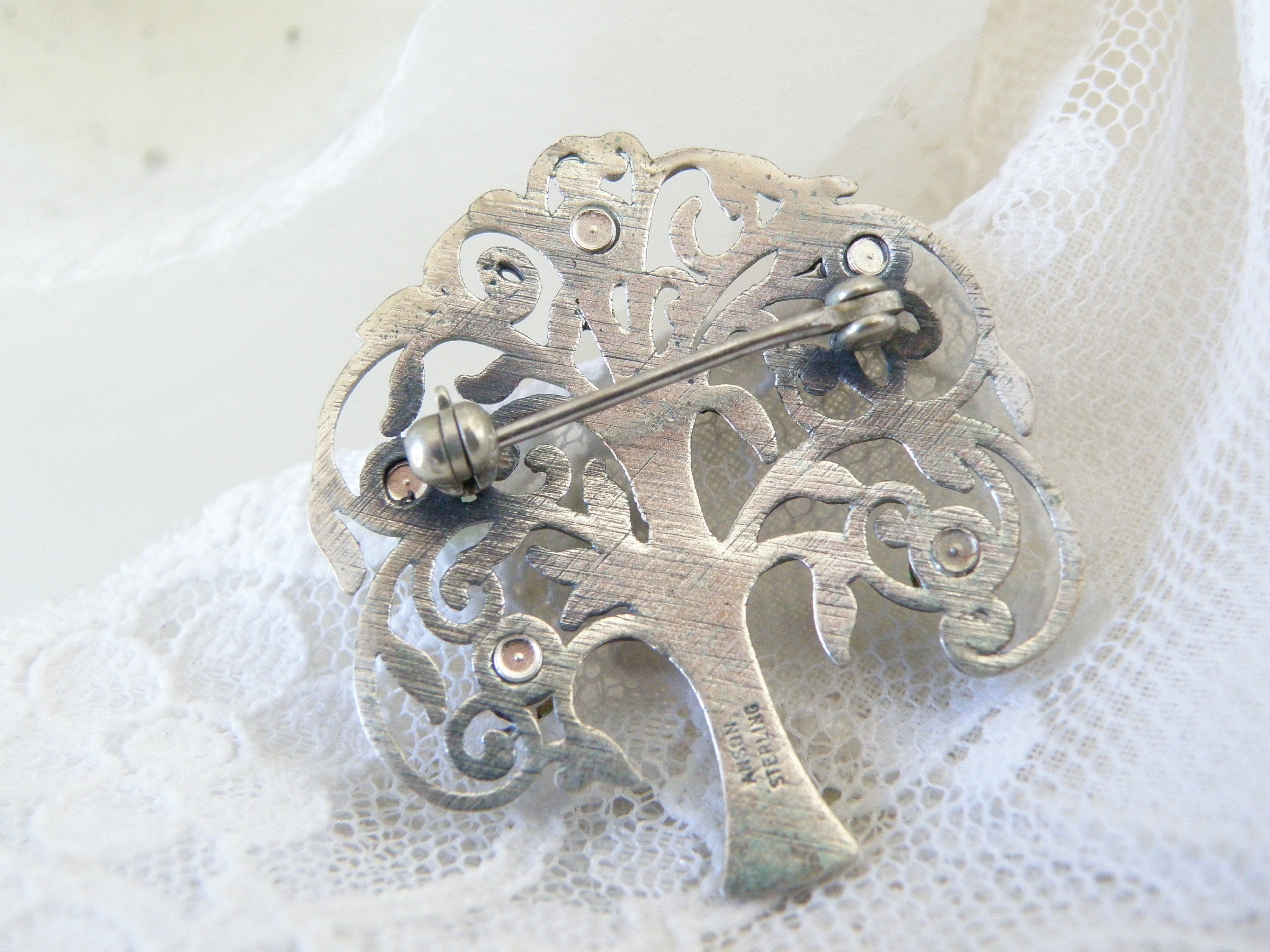 Vintage Antique Anson Family Tree of Life Gemstone Rhinestone | Etsy